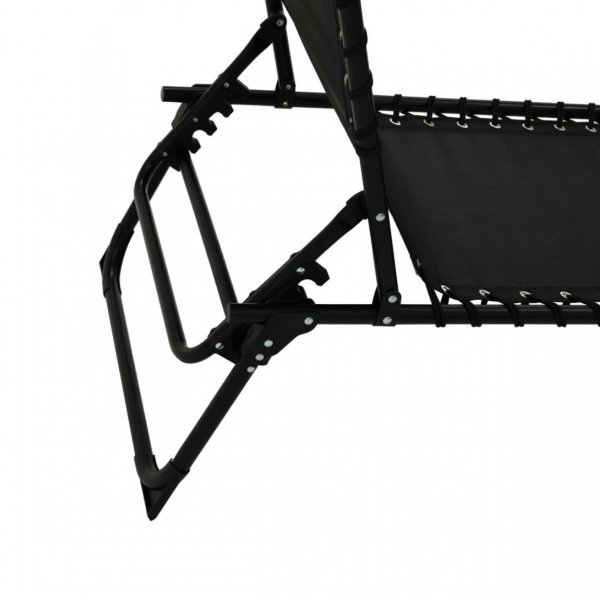 Fällbar solstol | Justerbar i fem positioner | Svart